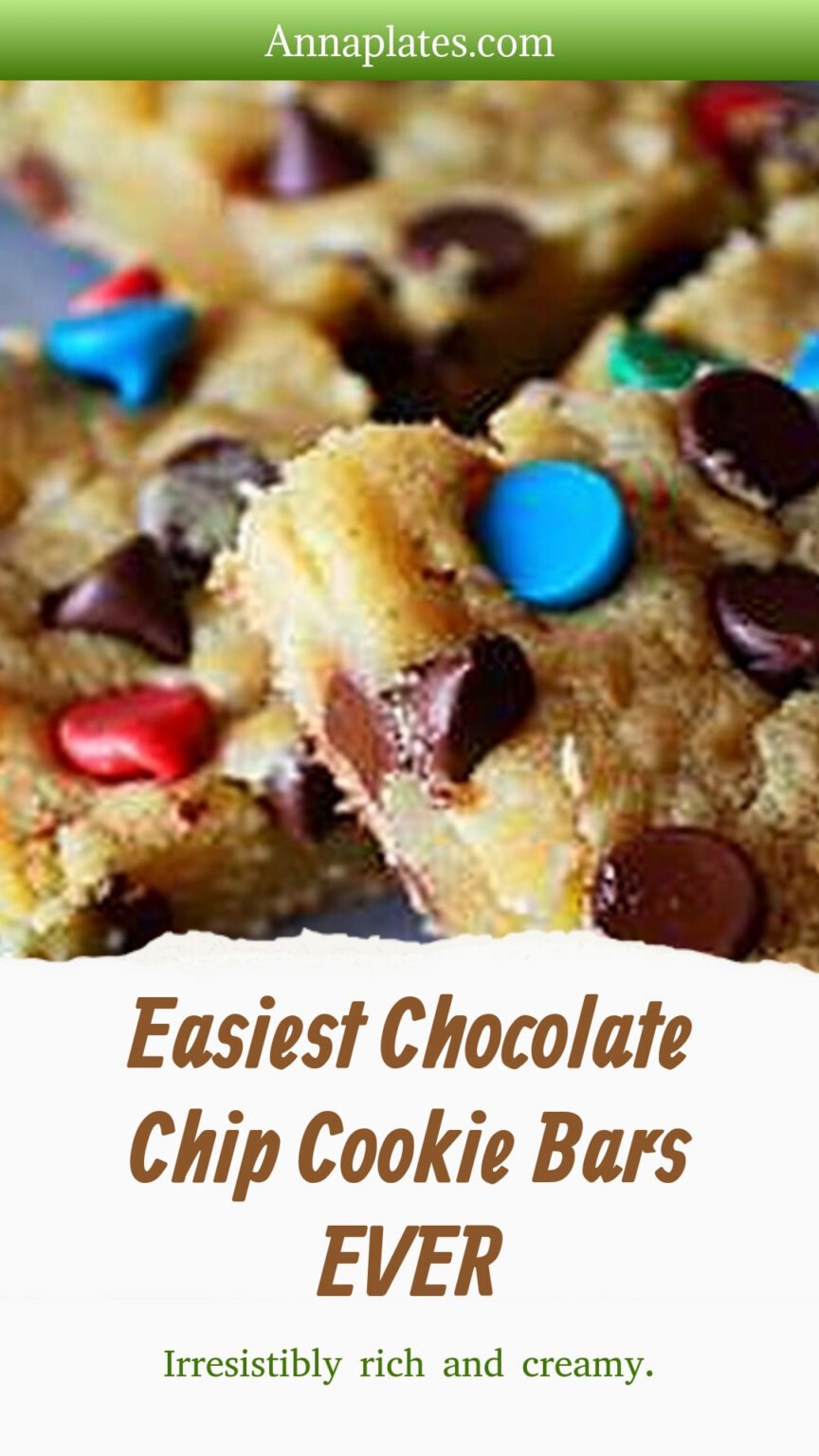 Easiest Chocolate Chip Cookie Bars EVER: Irresistibly rich and creamy ...