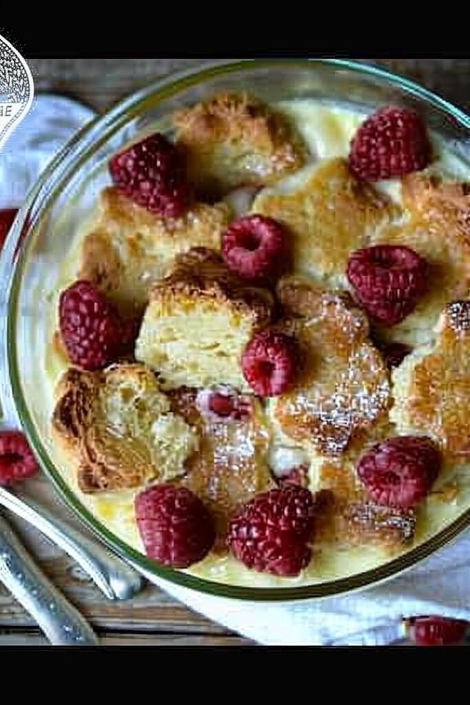 White Chocolate Raspberry Biscuit Bread Pudding: Irresistibly rich and ...