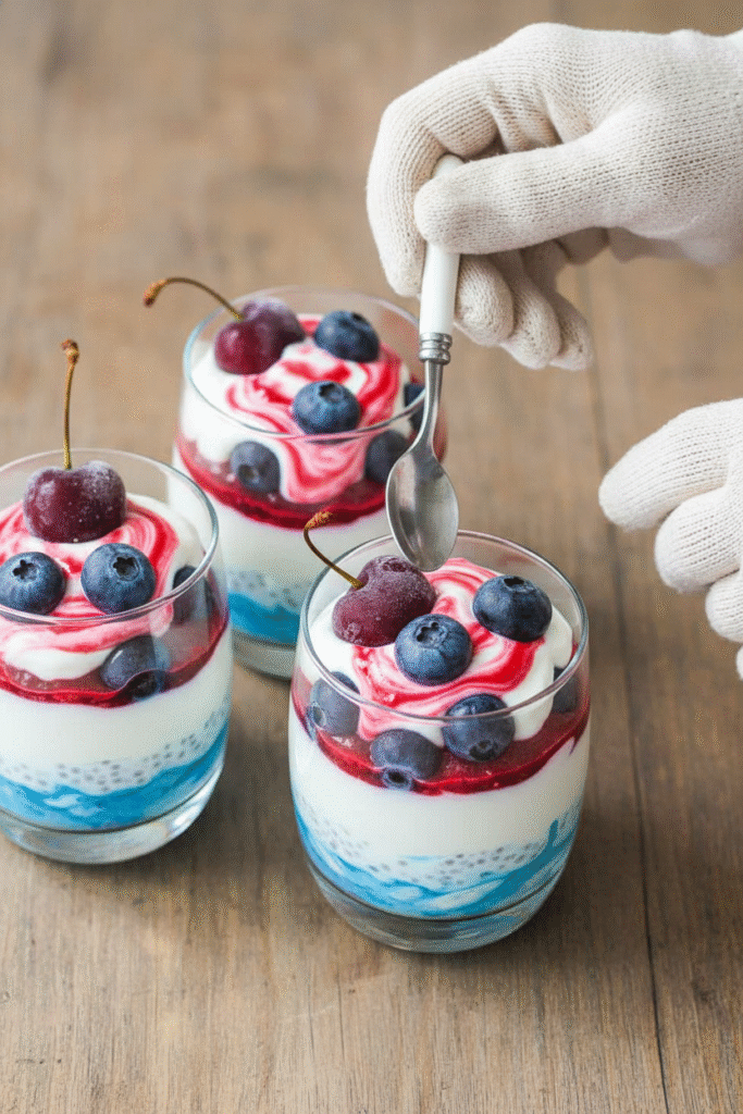 Blueberry Cherry Chia Pudding Parfaits: Blueberry Cherry Chia Pudding ...