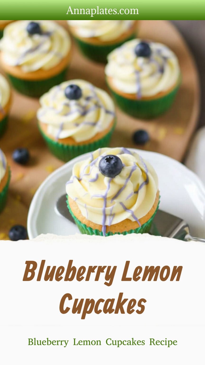 Blueberry Lemon Cupcakes Recipe – Anna Plates