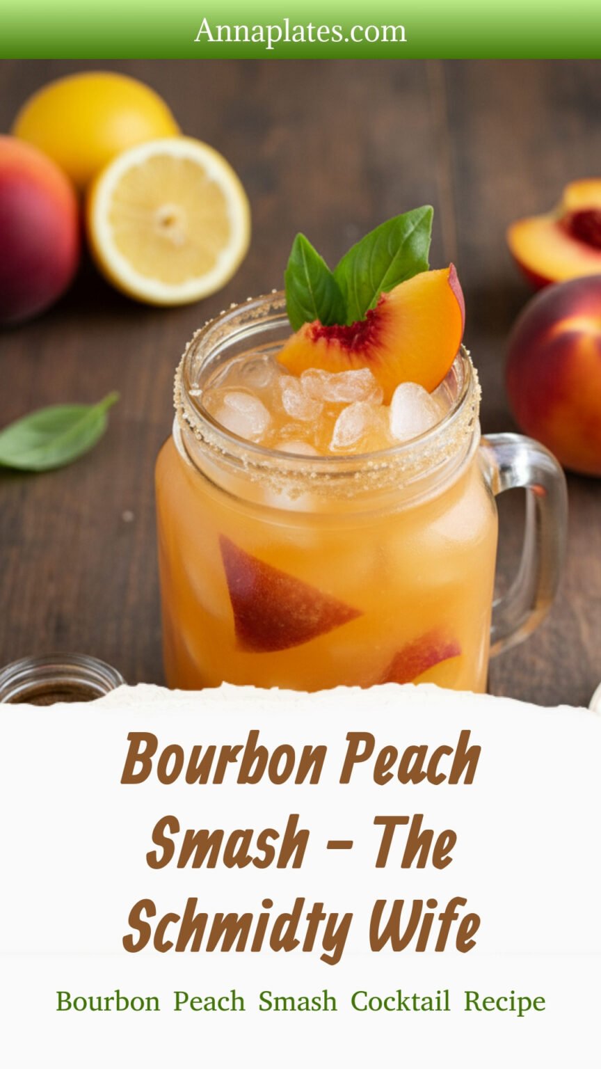 Bourbon Peach Smash Cocktail Recipe – Anna Plates