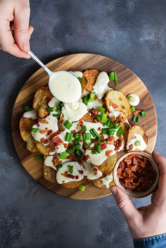 Gorgonzola Cheese Sauce for Baked Potato Chips – Anna Plates