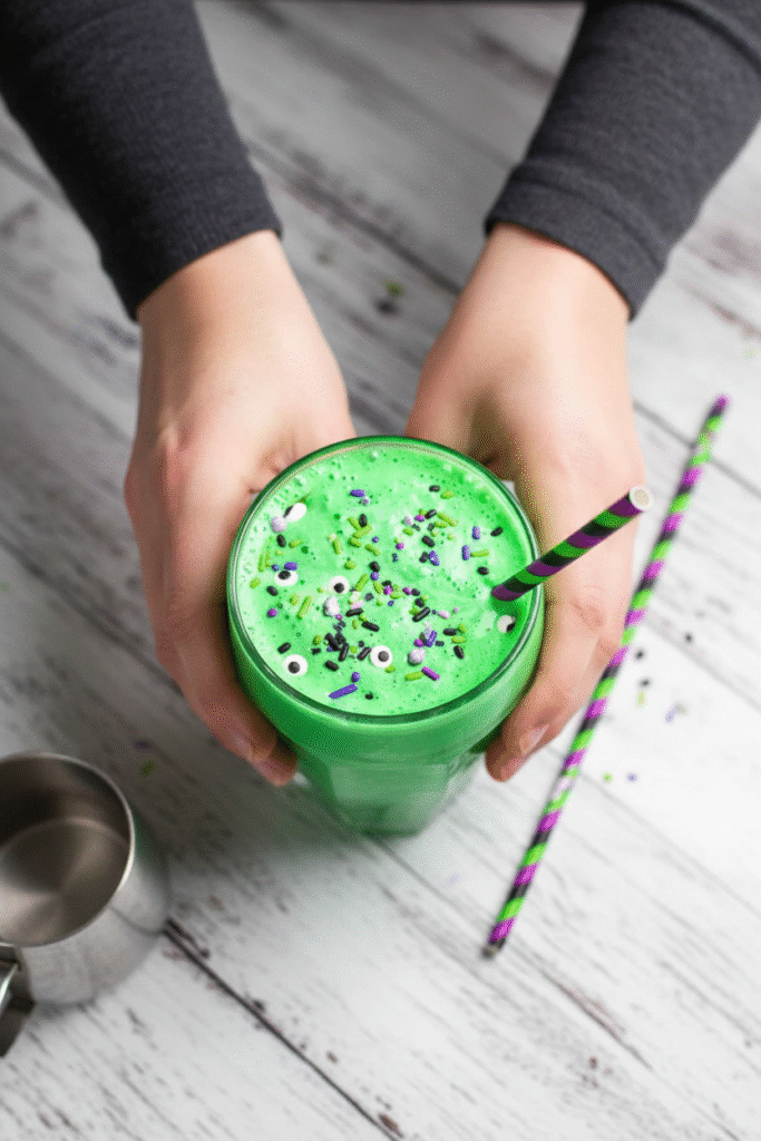 Halloween Mint Milkshakes: Creamy Halloween Mint Milkshake Recipe ...