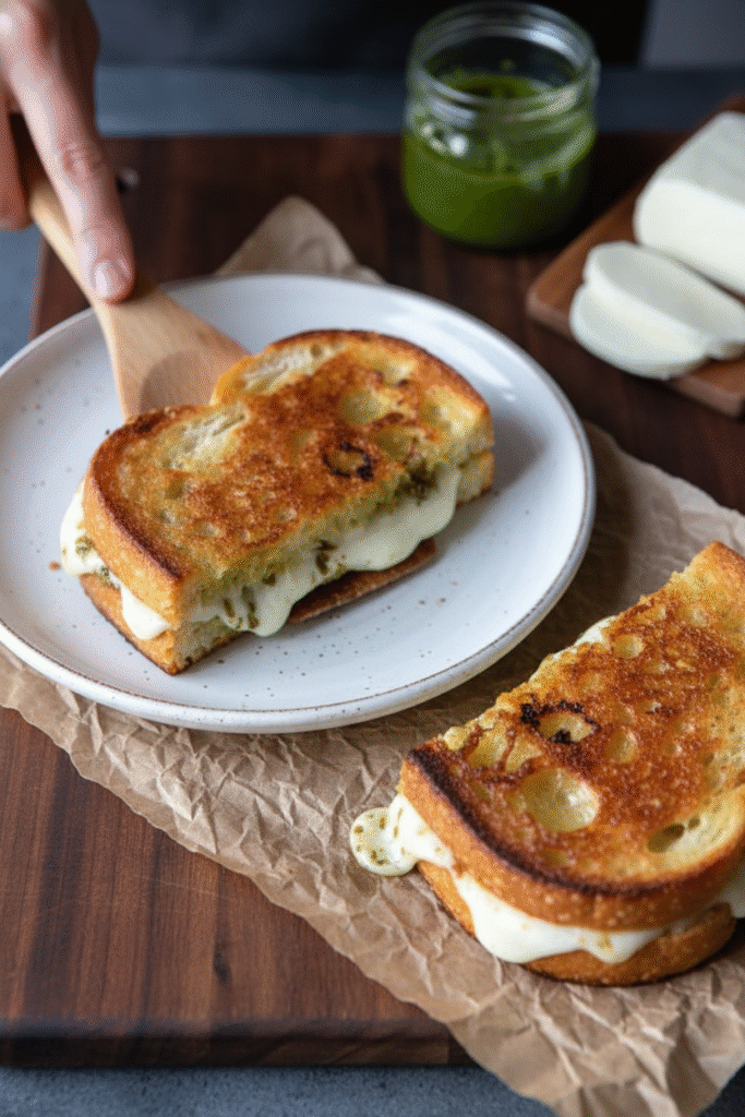 Pesto Grilled Cheese – The Schmidty Wife: Pesto Grilled Cheese Recipe ...