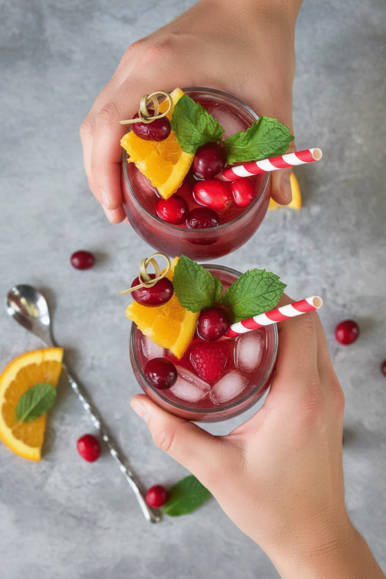 Cranberry Raspberry Sparkling Spinner Cocktail Recipes – Anna Plates