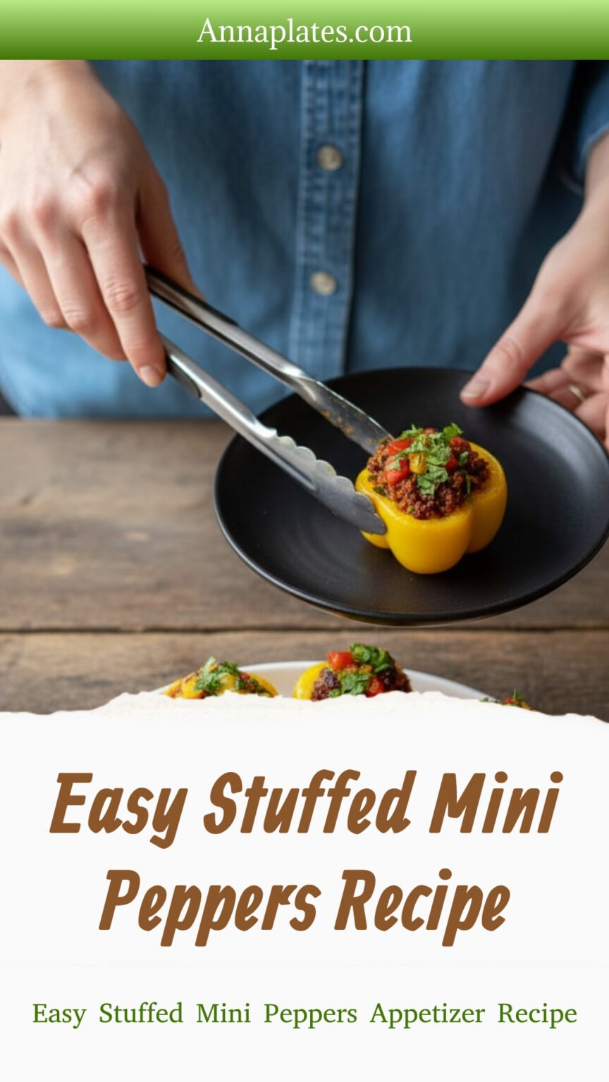 Easy Stuffed Mini Peppers Appetizer Recipe – Anna Plates